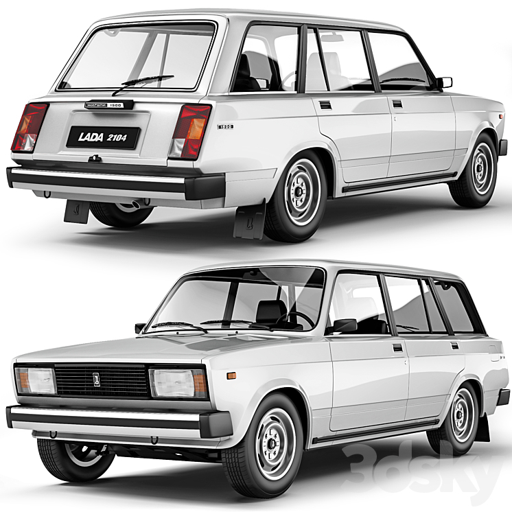 VAZ Zhiguli 2104 1984 - Ground Transport - 3D model
