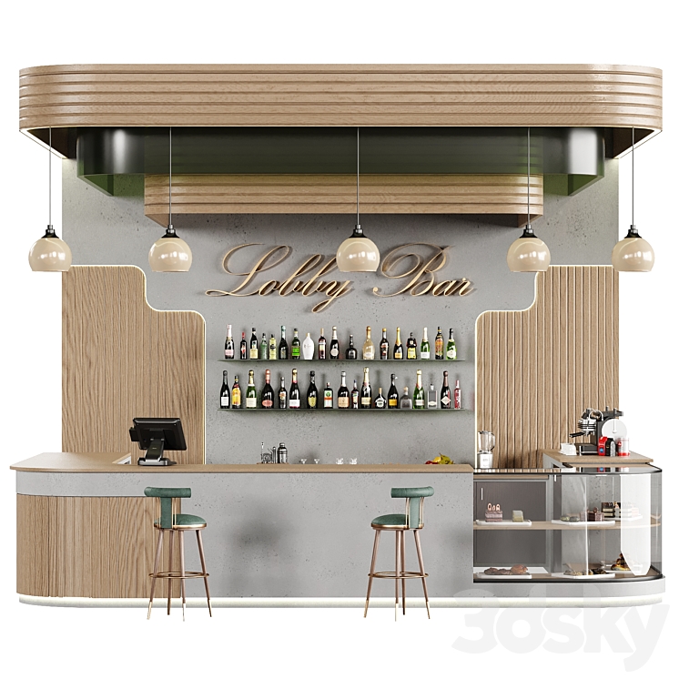 Bar 28 Lobby Bar - Restaurant - 3D model