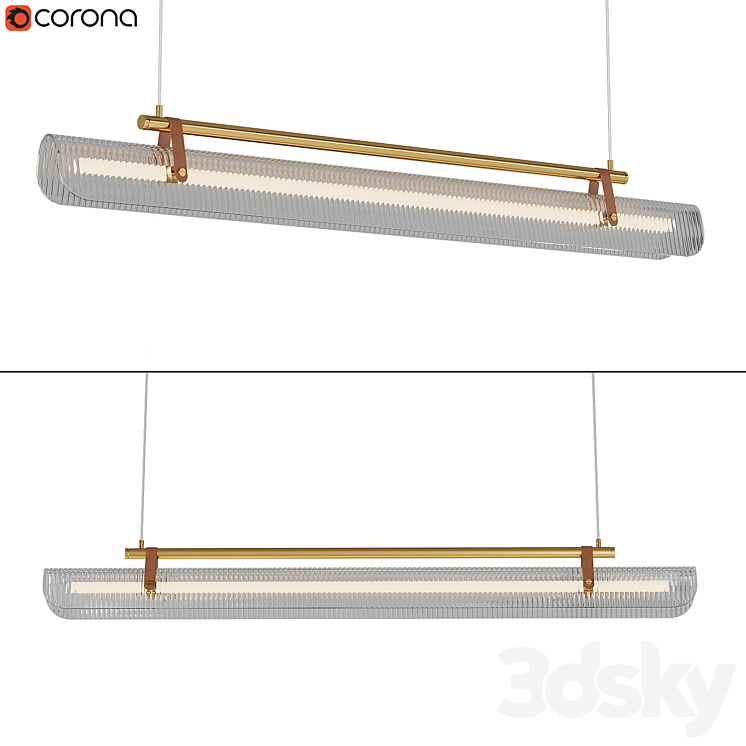 Acrylic Nami Pendant Island Light - Pendant light - 3D model