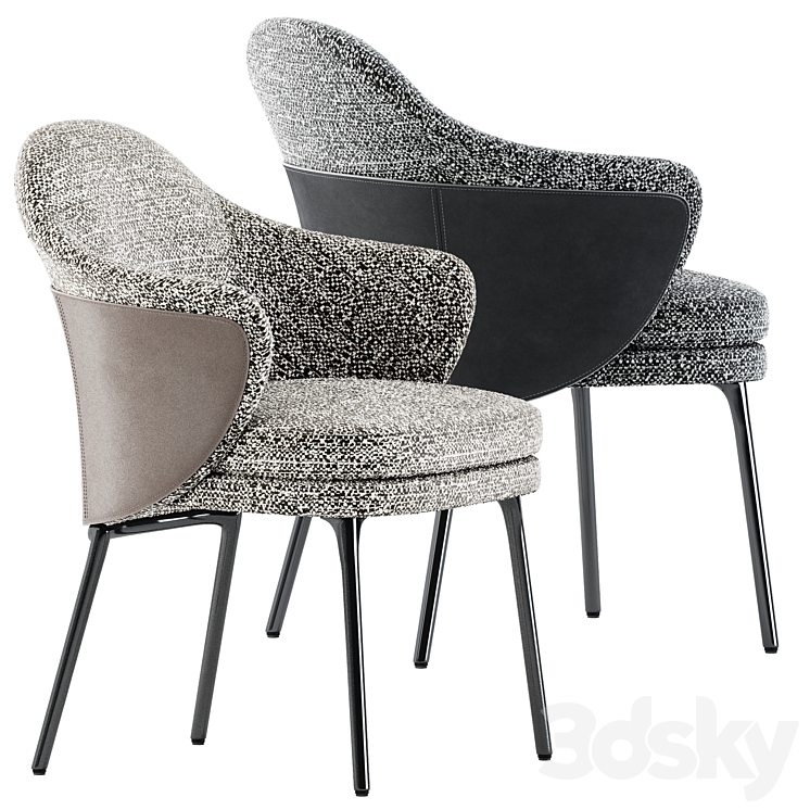 Angie chairs by Minotti - Chair - 3D model
