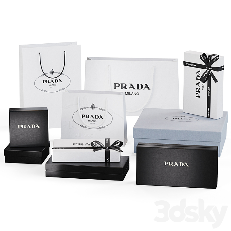 PRADA - set of packaging boxes - Other decorative objects - 3D model