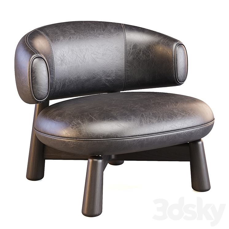 Baxter: Olaf - Lounge Chair - Arm chair - 3D model