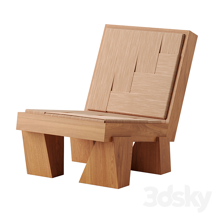 Block Lounge Chair by Heaps and Woods - Arm chair - 3D model