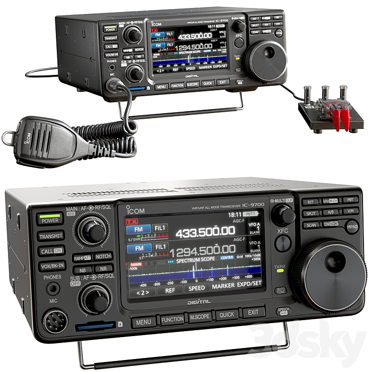 ICom IC-9700 Transceiver - Miscellaneous - 3D model