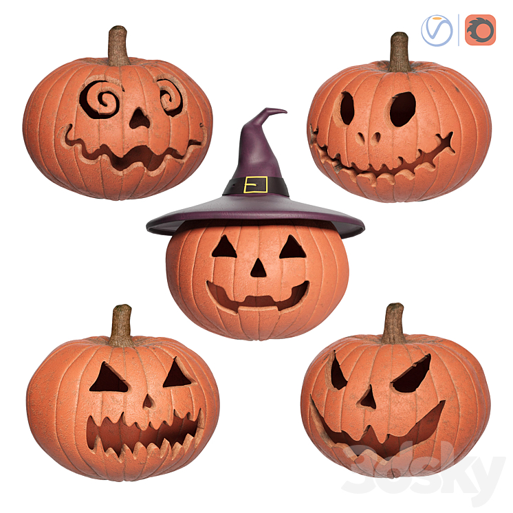 Pumpkin Halloween - Other decorative objects - 3D model
