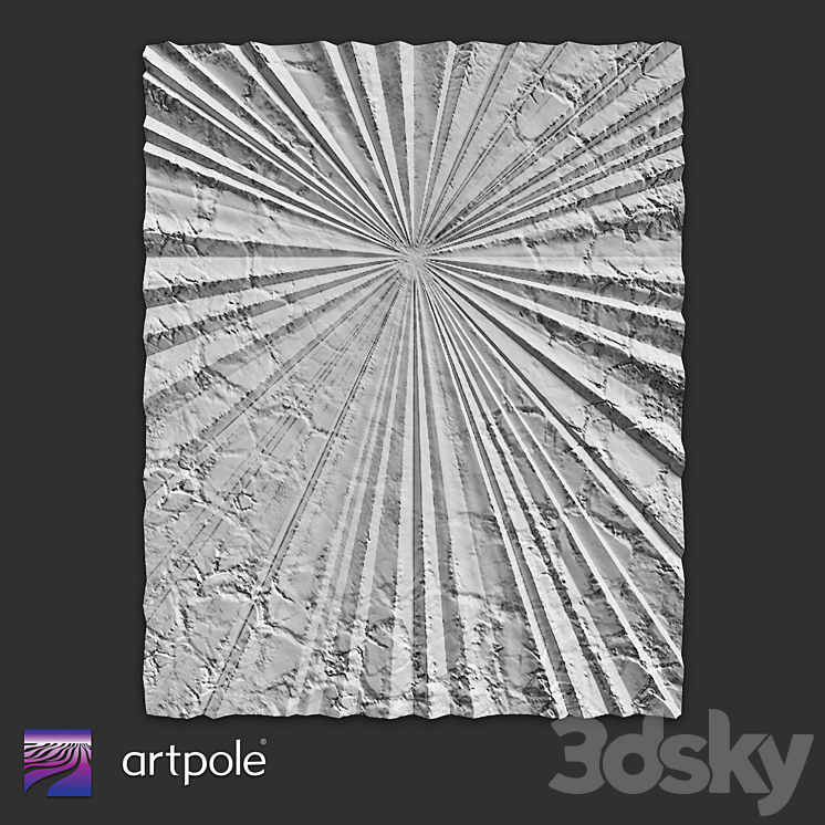 Panel OBSIDIAN - Decorative plaster - 3D model