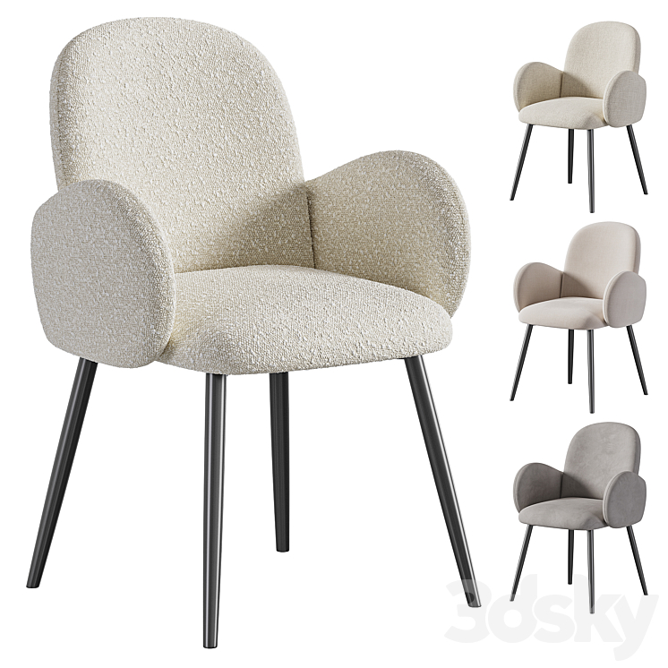 Teddy Wave Chair white - Chair - 3D model