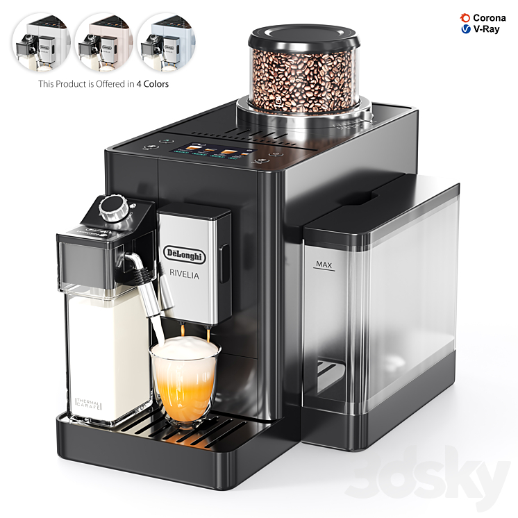 Delonghi Rivelia Fully Automatic Coffee Machine - Kitchen appliance ...