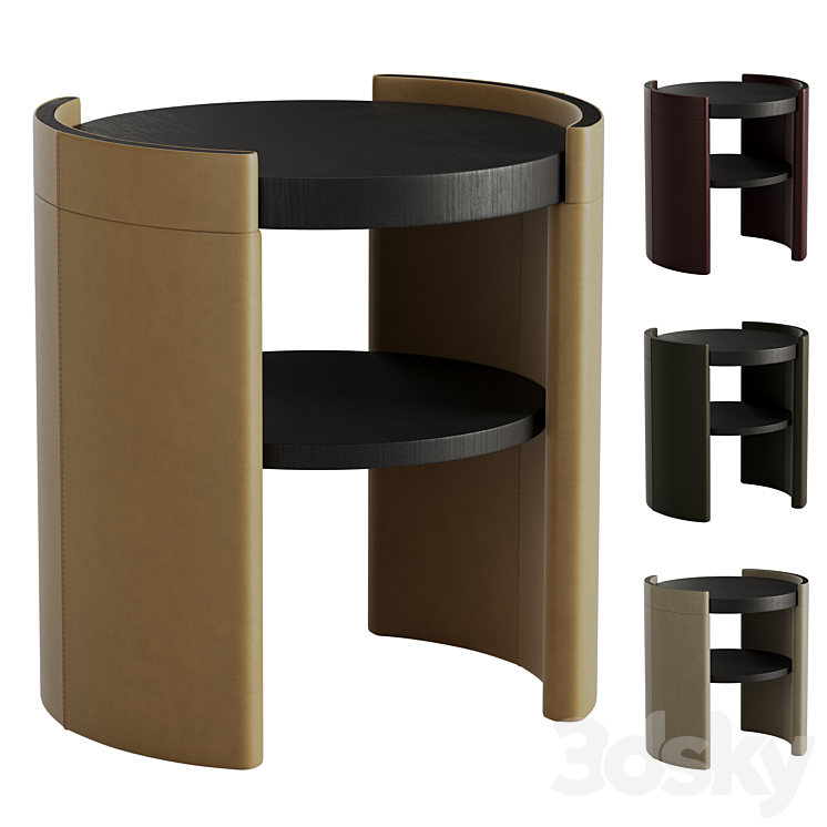 Cuff side table with shelf by Articolo - Table - 3D model