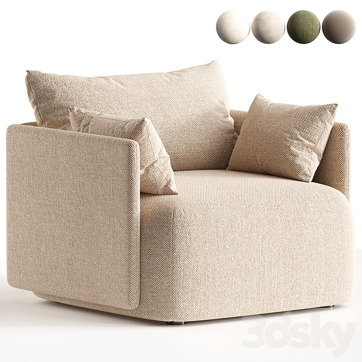 Offset Lounge Chair - Arm chair - 3D model
