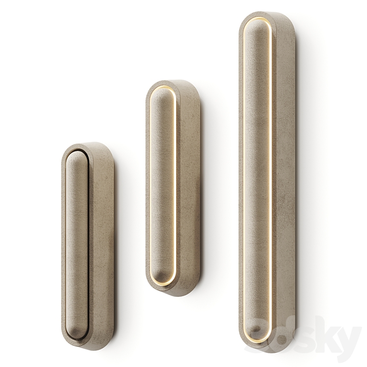 CB2 Enoki Sandstone Wall Lamps - Wall light - 3D model