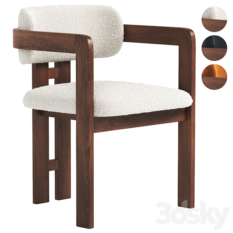 Hallie Carver Dining Chair - Chair - 3D model
