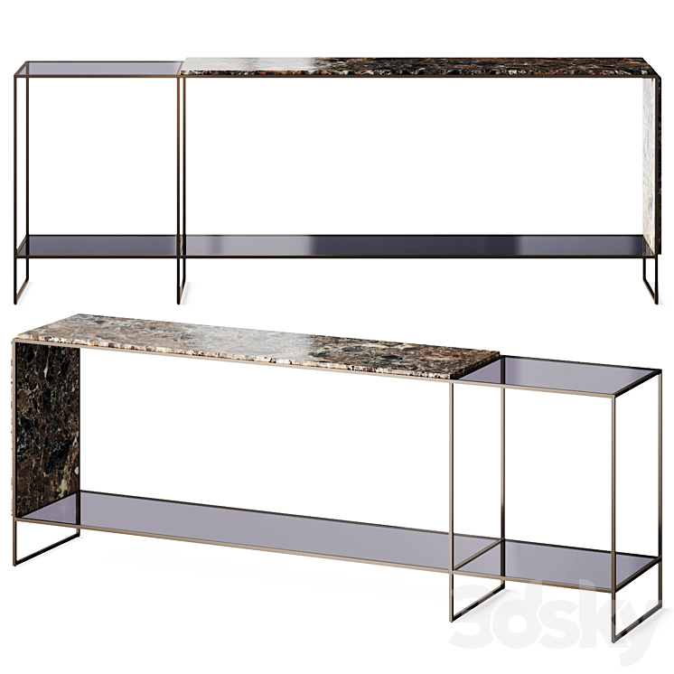 Mondrian Visionnaire Console Table With Shelving - Console - 3D model