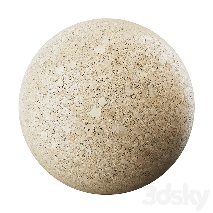 Cork Seamless 4K 01 - Wood - 3D model