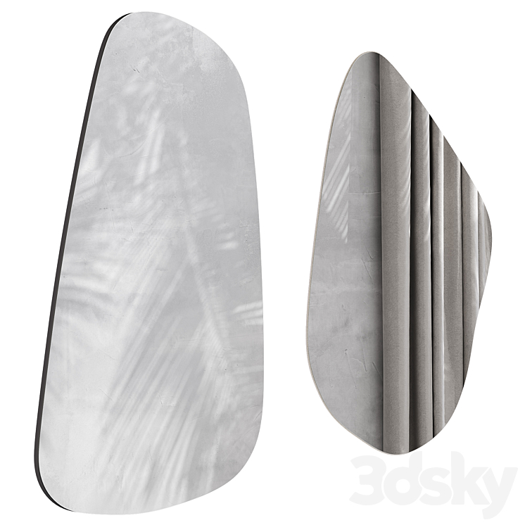Irregular shaped mirrors, Zara Home - Mirror - 3D model