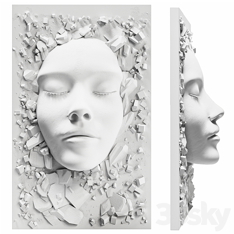 Panno Fragments Face - Sculpture - 3D model