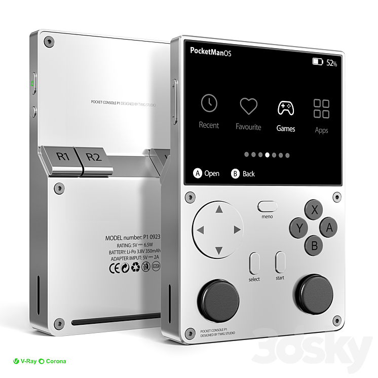 PocketMan Console P1 - PC & other electronics - 3D model