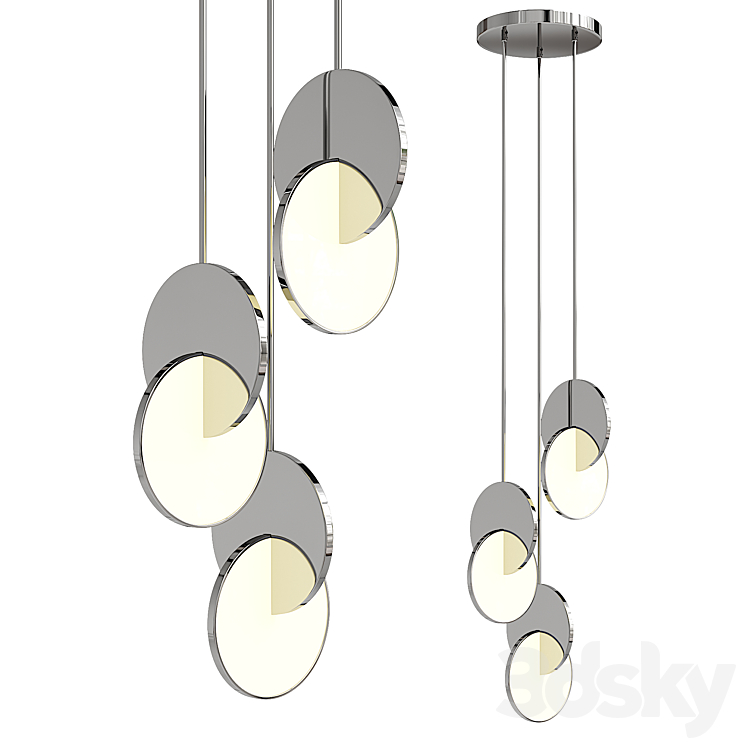 Eclipse Chandelier - Pendant light - 3D model