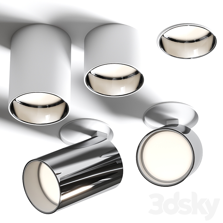 Move It 45 Round Flex Recessed by Xal Ceiling Lamp - Spot light - 3D model
