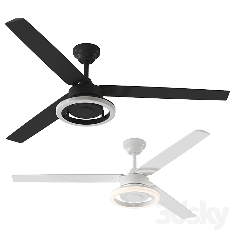 Orbis Blade Led Propeller Ceiling Fan Remote Control Pendant Lamp ...