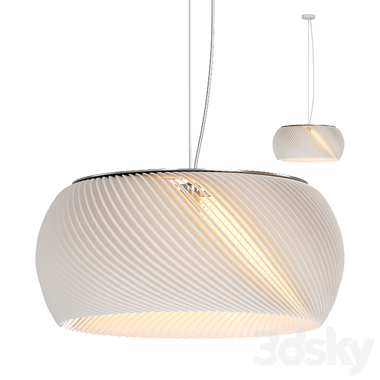 Modern Paper Pendant Lamp - Pendant light - 3D model
