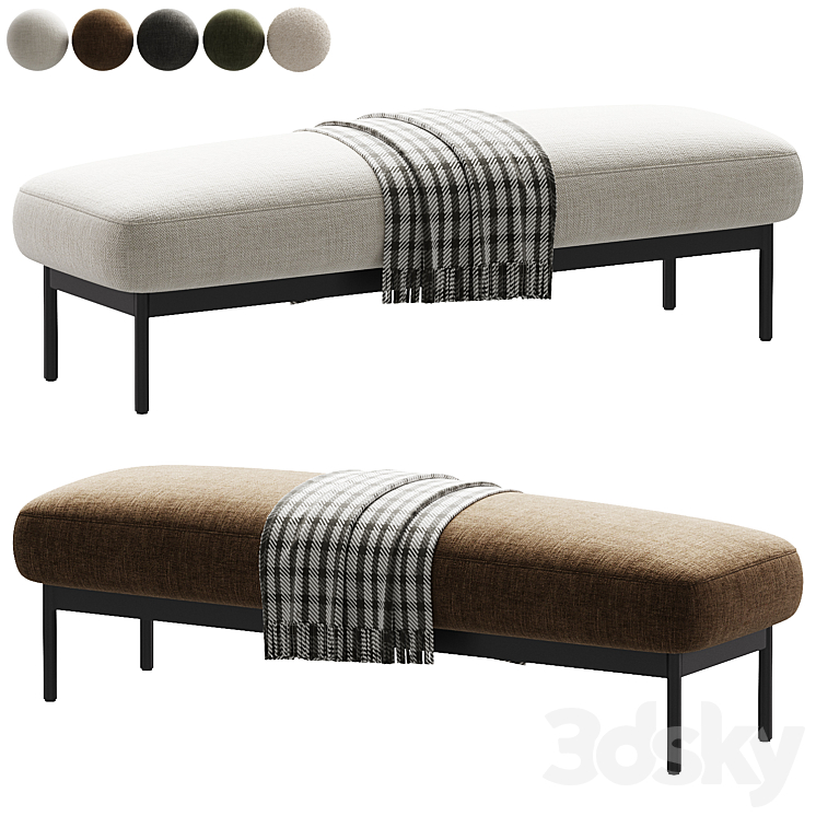 Puff Puff Bench - Other soft seating - 3D model