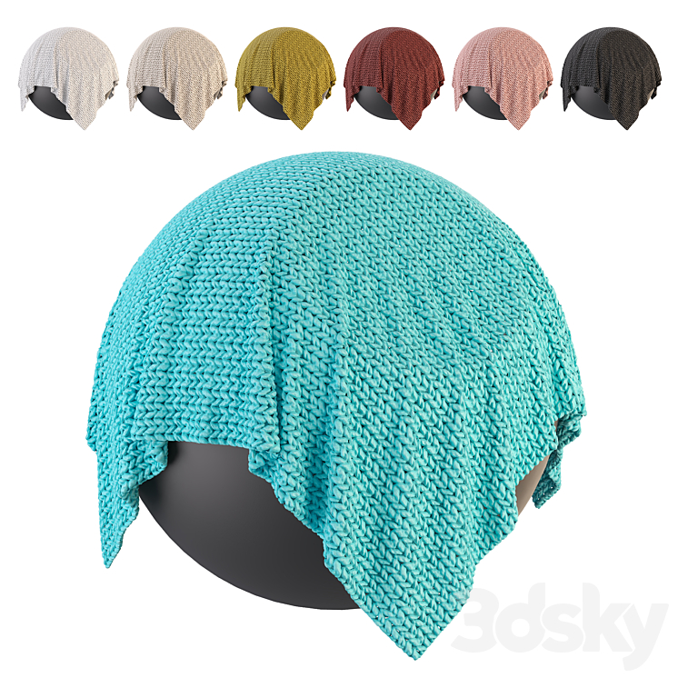 Knitted Wool Fabric Material | Seamless | 8K | PBR - Fabric - 3D model