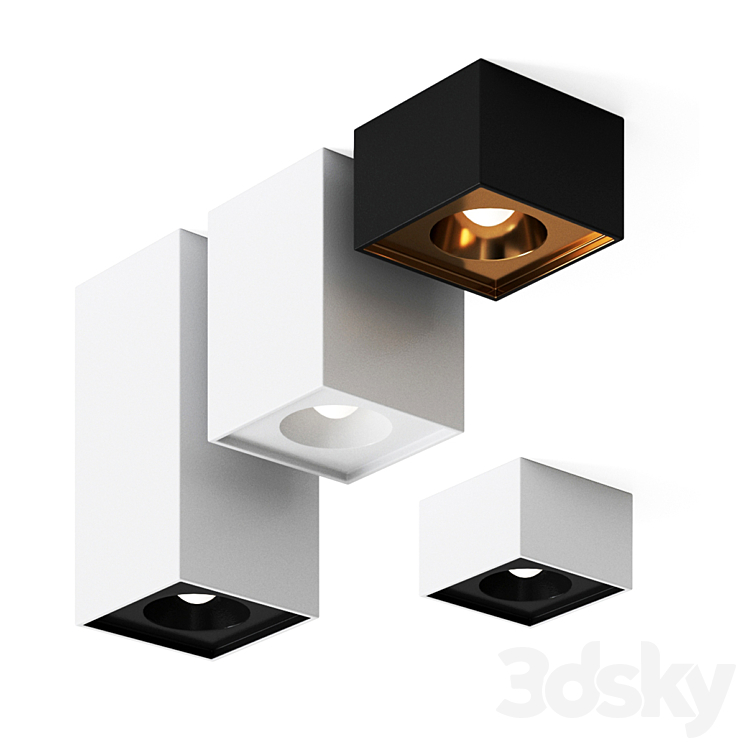 Baton SQ By Linea Light Group Ceiling Light - Ceiling lamp - 3D model