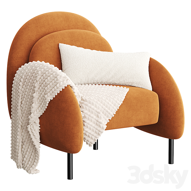Chair Caldera Bucle Storm - Arm chair - 3D model