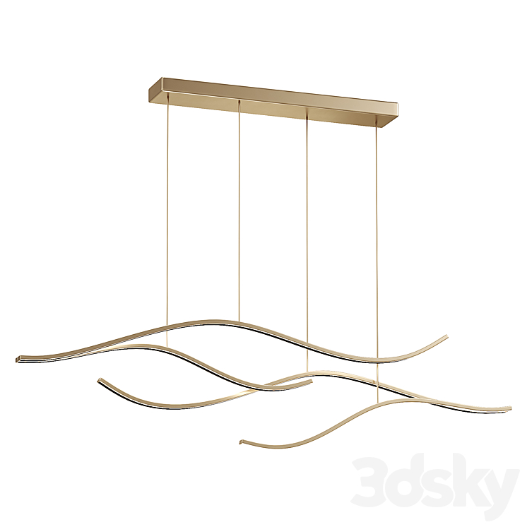 Creative Modern LED Abstract Chandelier - Pendant light - 3D model
