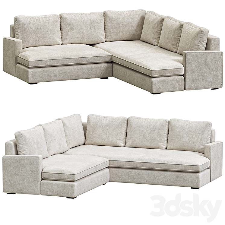 Sillon L Chiaro Con Funda Tussor Sofa - Sofa - 3D model
