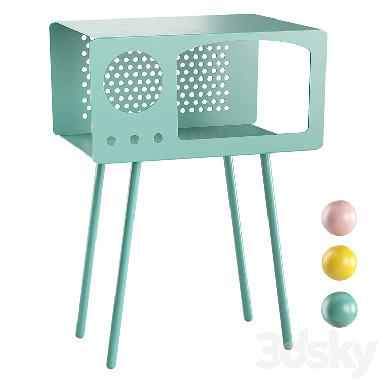 Television Inspired Side Table 1 - Sideboard & Chest of drawer - 3D model