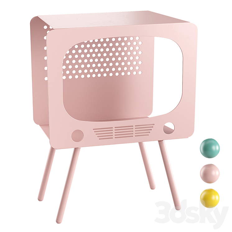 Television Inspired Side Table 2 - Sideboard & Chest of drawer - 3D model