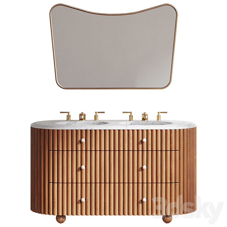 Carlisle Double Vanity by Soho Home - Bathroom furniture - 3D model