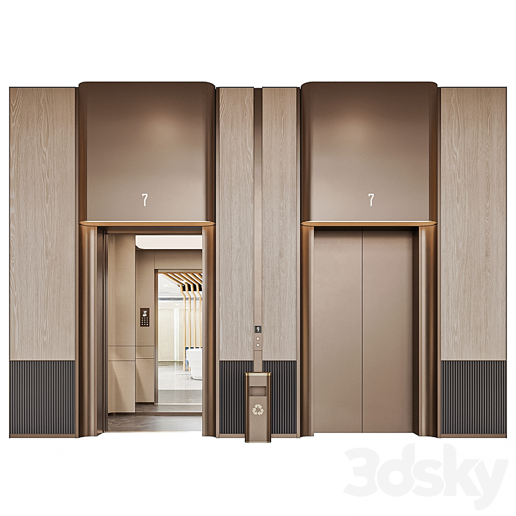 Elevator Lobby Design 24 - Miscellaneous - 3D model