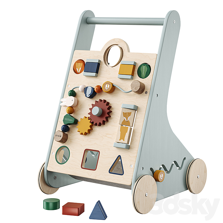 Wooden animal activity walker - Toy - 3D model