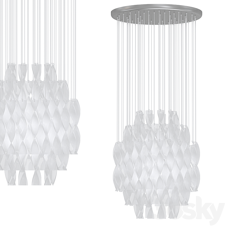Suspension lamp Axo Light Aura - Pendant light - 3D model