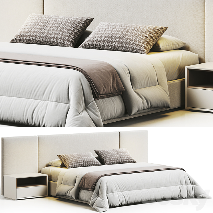 Restoration Hardware Modena Platform B Bed - Bed - 3D model