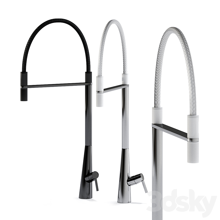 Volcano Kitchen sink mixer by Quadrodesign - Faucet - 3D model
