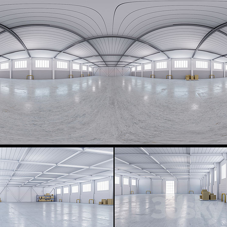 HDRI Interior Warehouse 04 - HDRI - 3D model