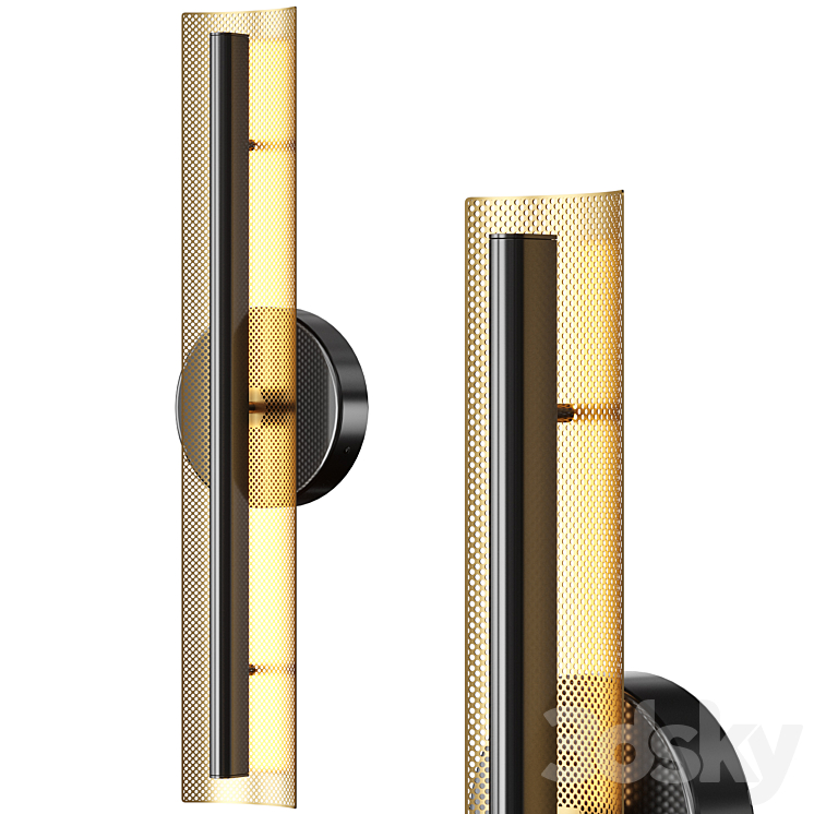 Perforated LED Sconce West Elm - Wall light - 3D model