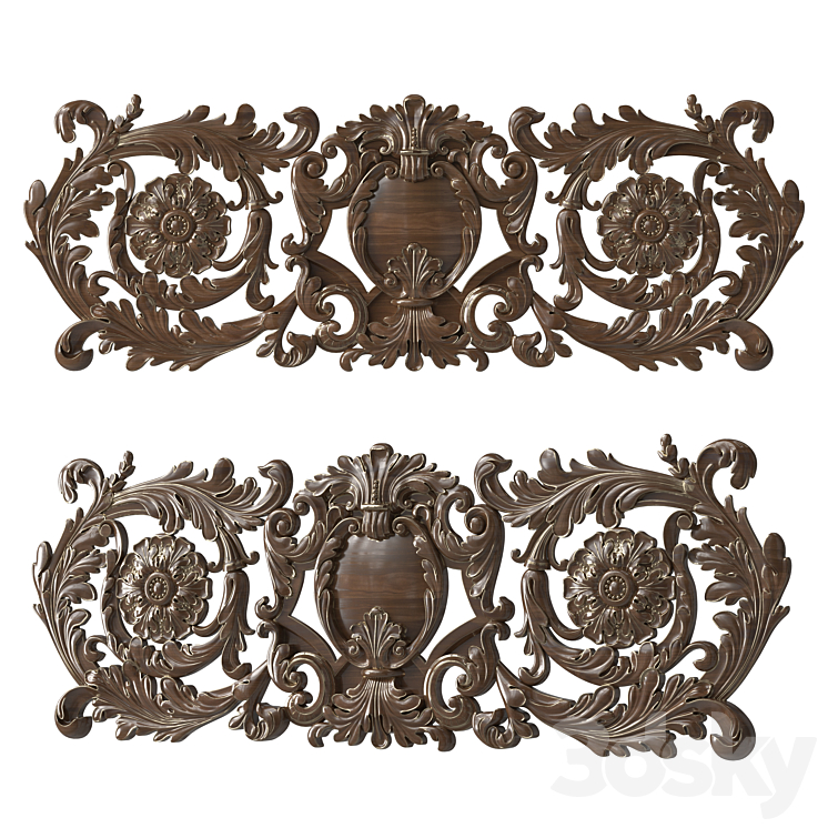Cartouche 01 - Decorative plaster - 3D model