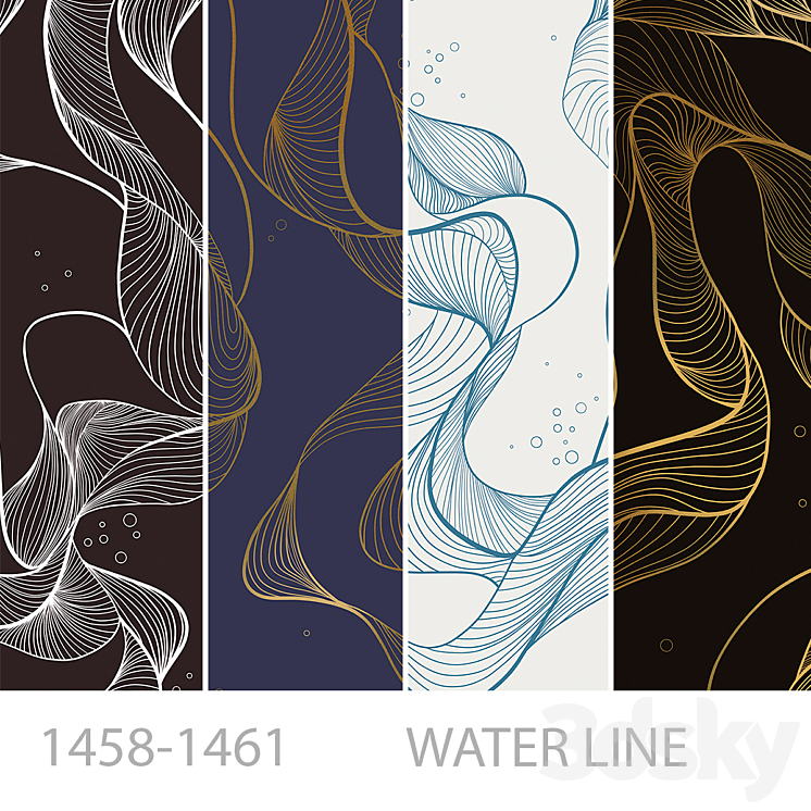 Wallpapers/Water line - Wall covering - 3D model