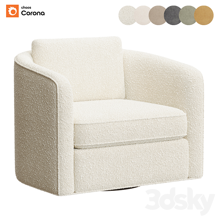 Remmy Swivel Armchair - Arm chair - 3D model