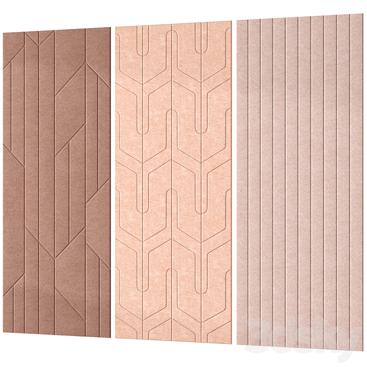 Acoustic wall panels EchoPanel 03 - 3D panel - 3D model