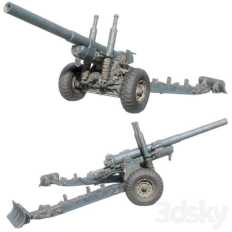 British 5.5 inch gun - Weapon - 3D model