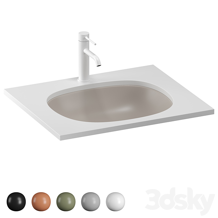 Plural bowl washbasin from Vitra - Wash basin - 3D model