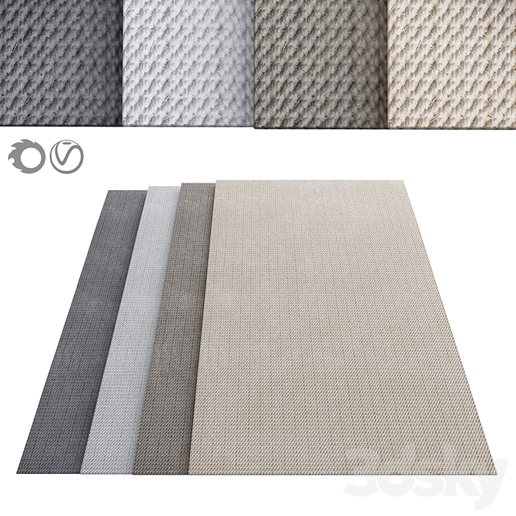 carpet set 32 - Carpets - 3D model