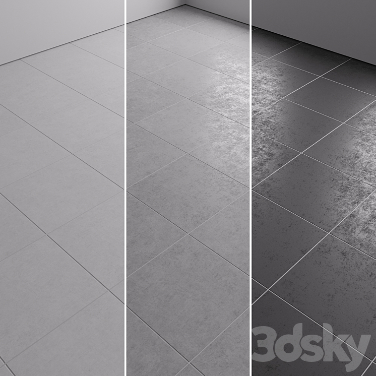 Tile Concrete | 4K | PBR - Tile - 3D model