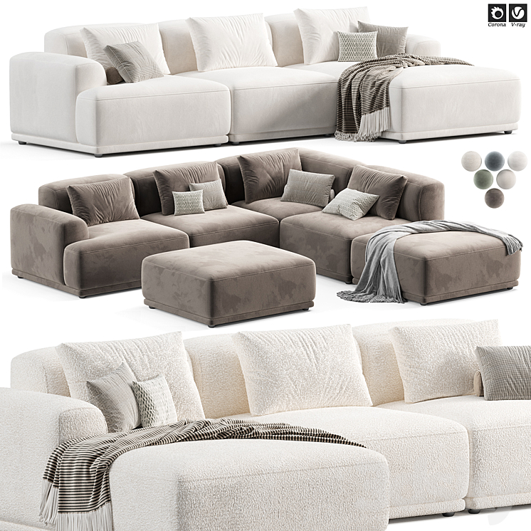 Connect Soft Modular Sofa 2 - Sofa - 3D model